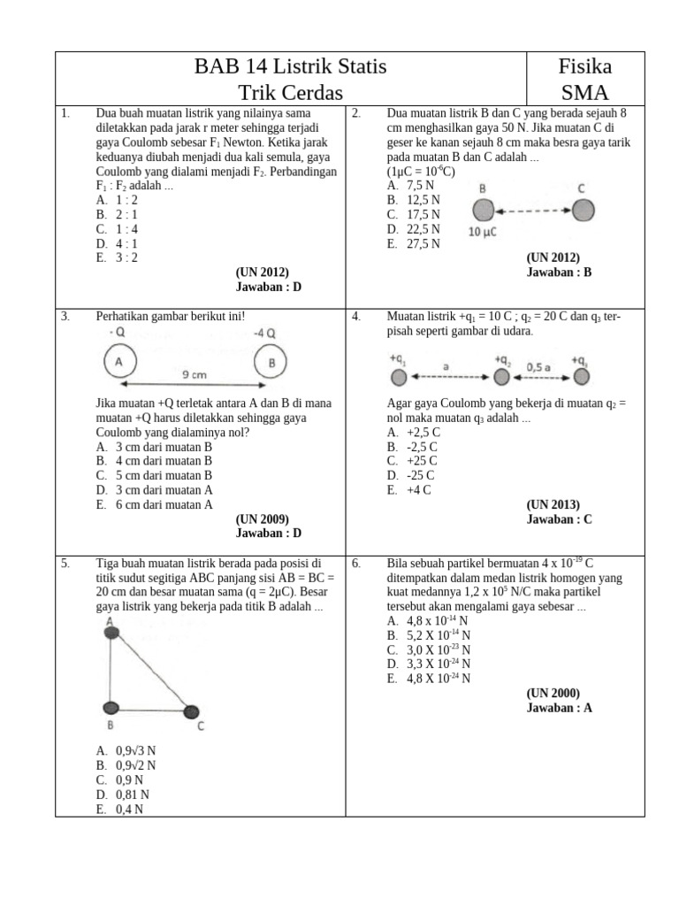 Soal Listrik Statis | PDF