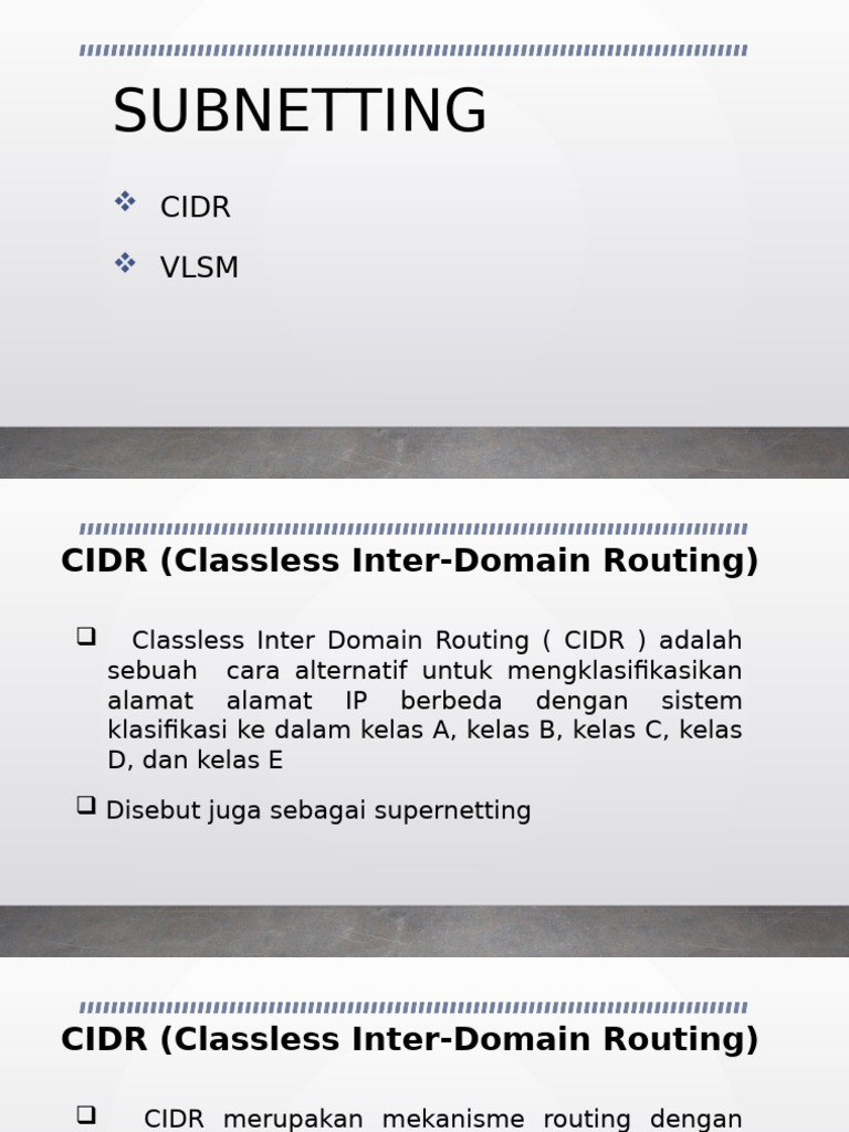 Subnetting Cidr VLSM | PDF | Computers