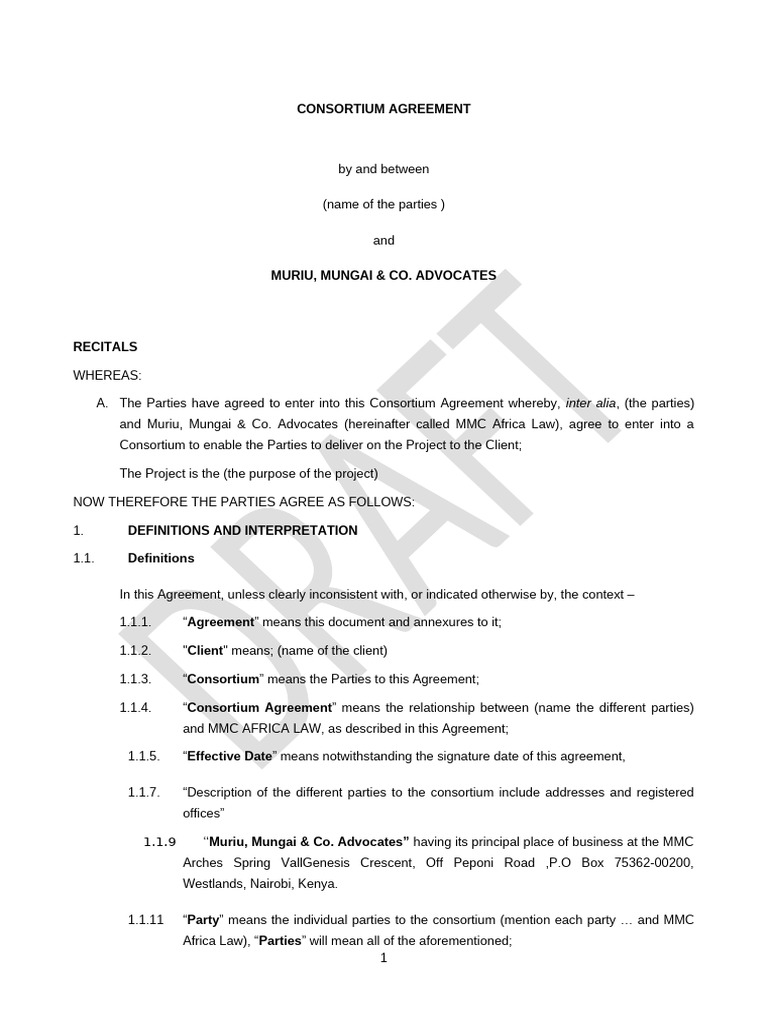 Consortium Agreement. | PDF