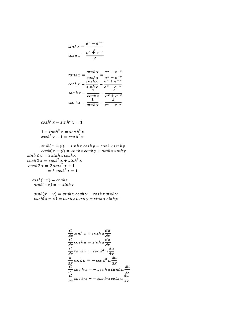 ACQUIRE Module 8 Hyperbolic and Inverse Hyperbolic Differentiation | PDF