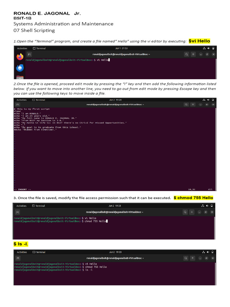 Shell Scripting Basics Guide | PDF