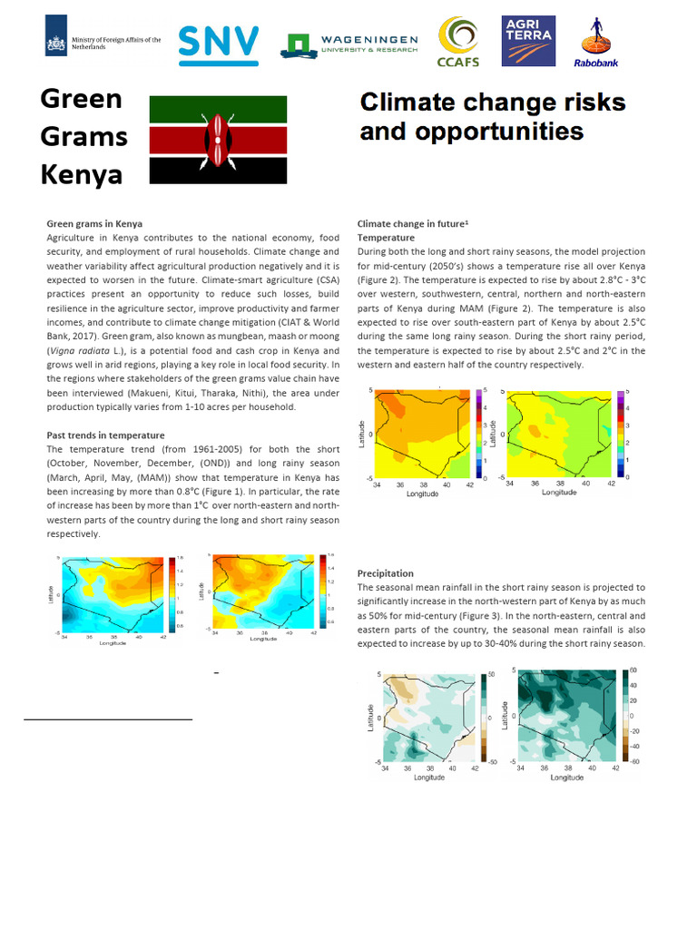 Kenya Green Gram and Climate Risks | PDF