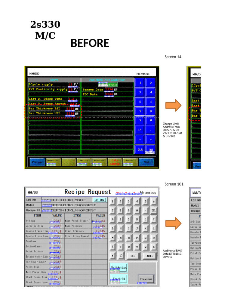 2s330&3hs330 Bar Thickness Data Adjustment and Modification | PDF