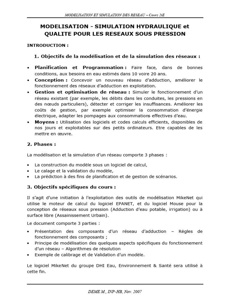 RESEAU-MODELISATION | PDF