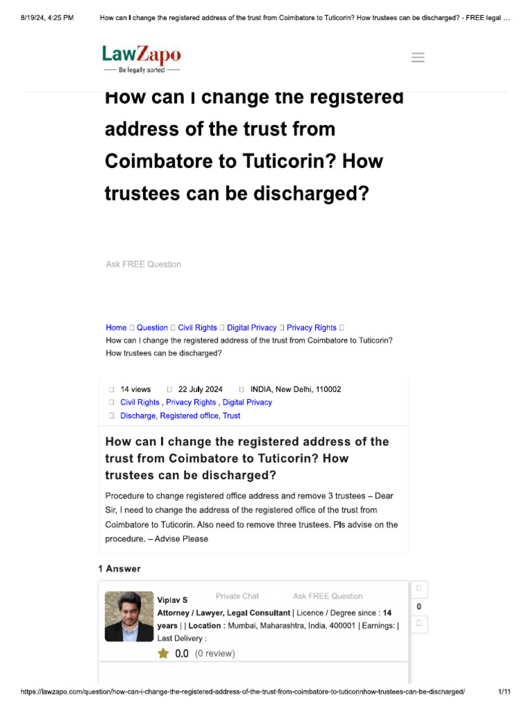 Change of Address | PDF