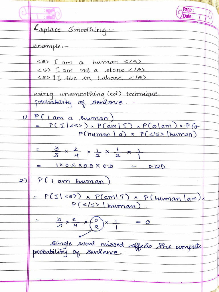 Laplace Smoothing | PDF