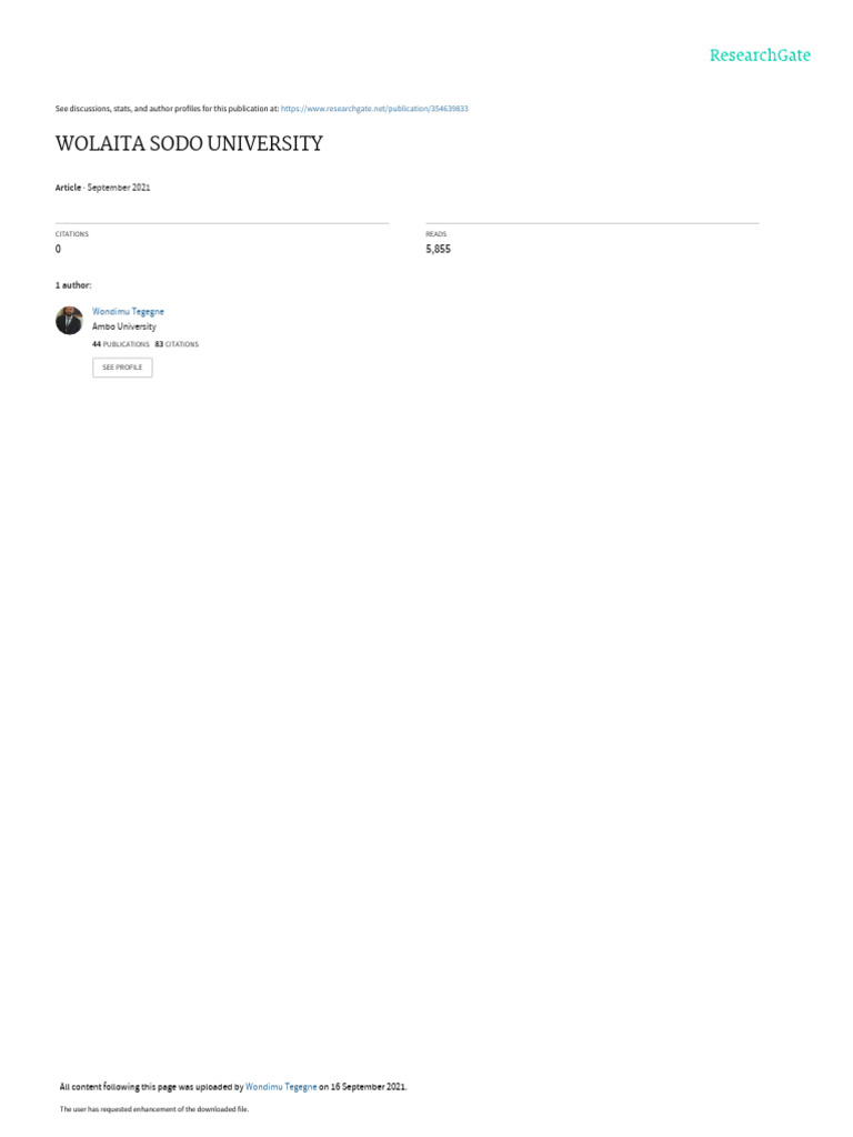 Wolaita Sodo University | PDF