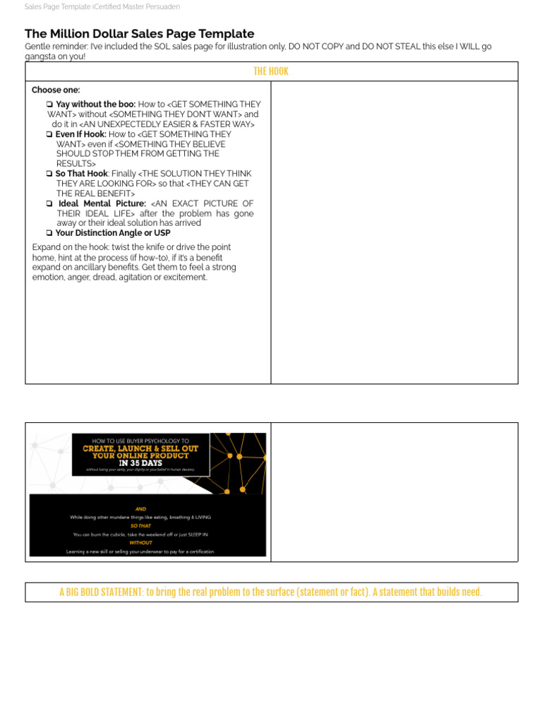 Sales Page Template CMP | PDF