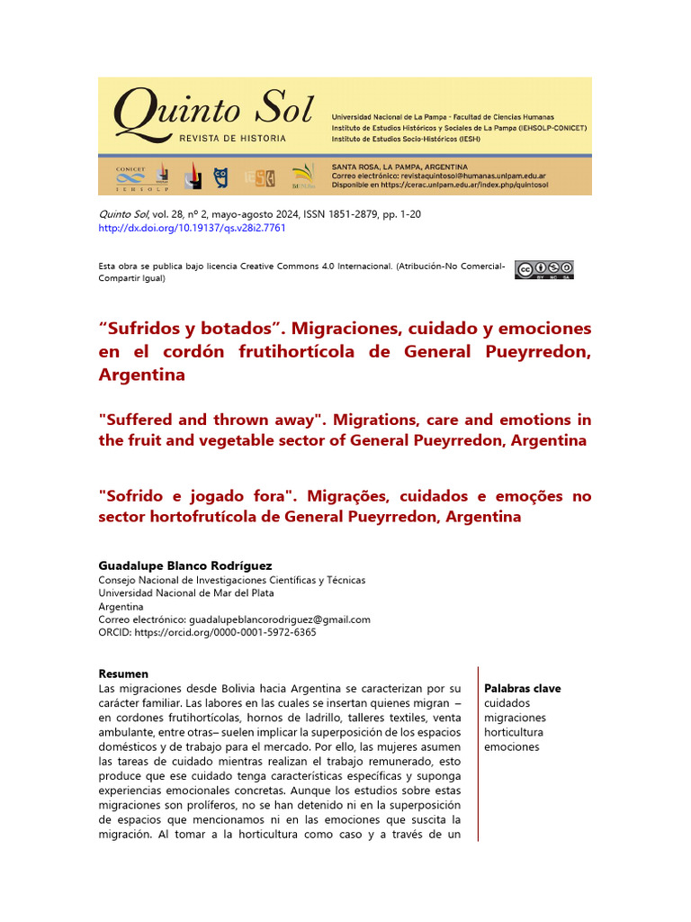 Quinto+Sol+28+ (2) +Artículo+de+Blanco+Rodríguez 2024 | PDF