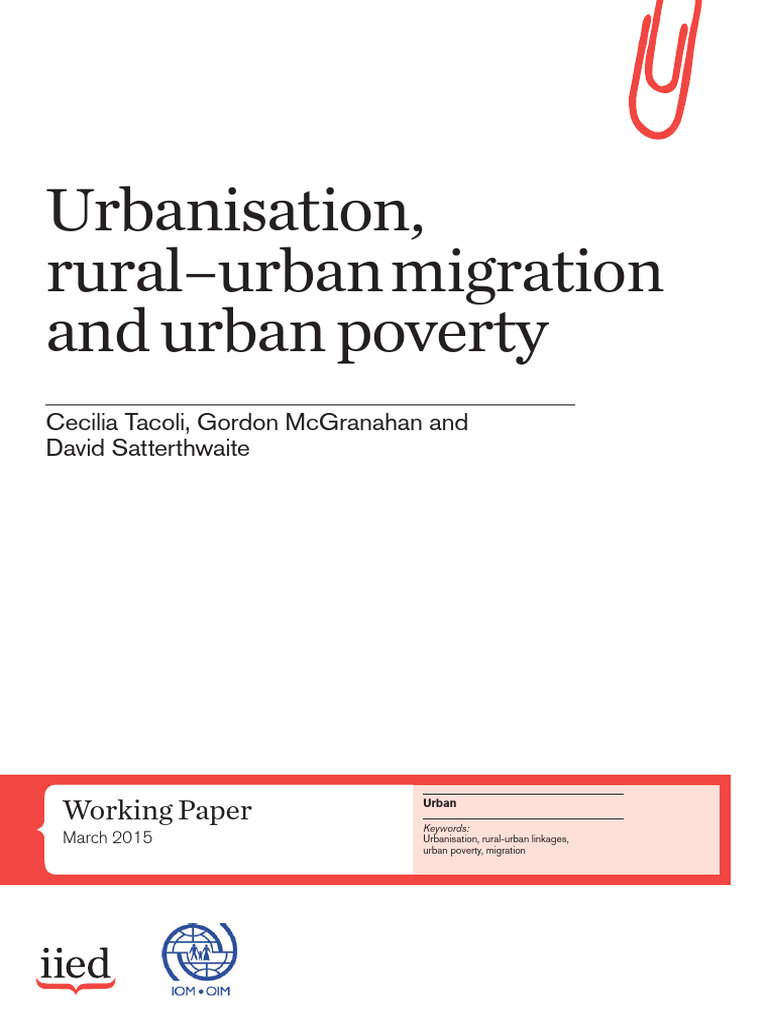 01a Urbanisation, Rural-Urban Migration and Urban Poverty | PDF