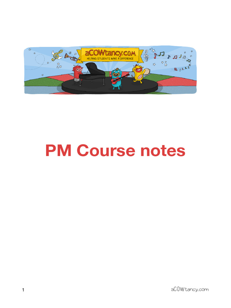 ACCA PM (F5) Course Notes Updated | PDF