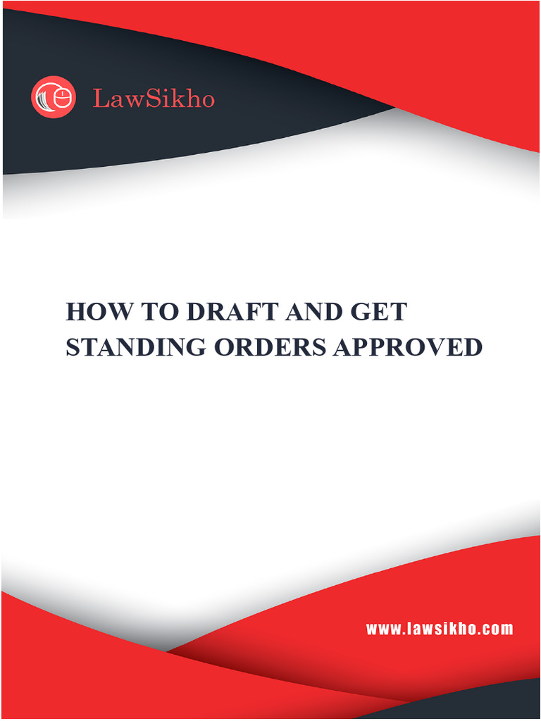How To Draft and Get Standing Order Approved | PDF