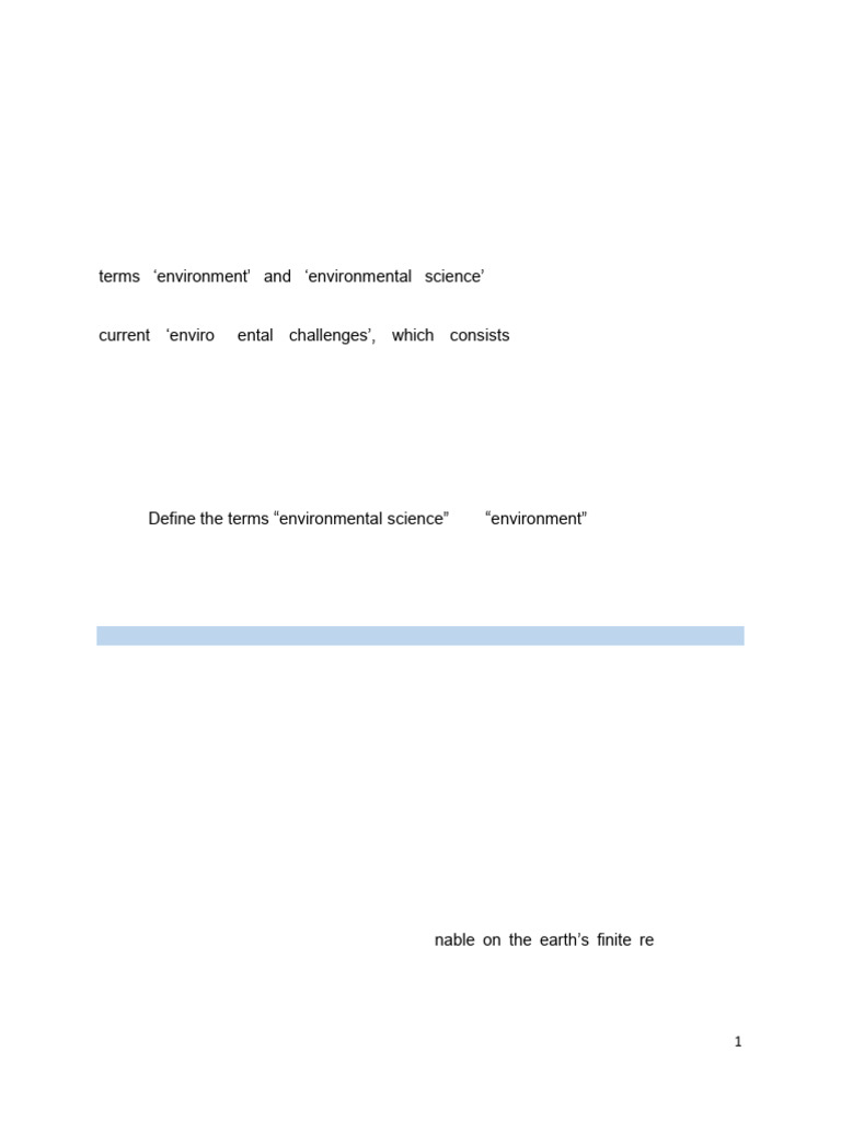 MODULE 1. Multidisciplinary Nature of Environmental Studies 095302 | PDF