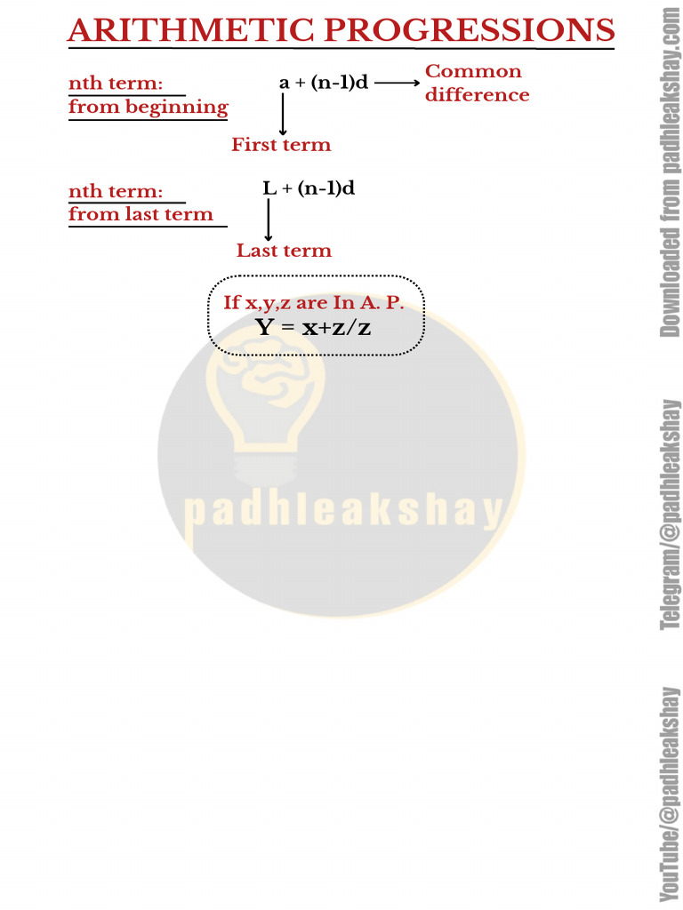 Arithmatic Progressions PYQ | PDF | Arithmetic | Mathematics