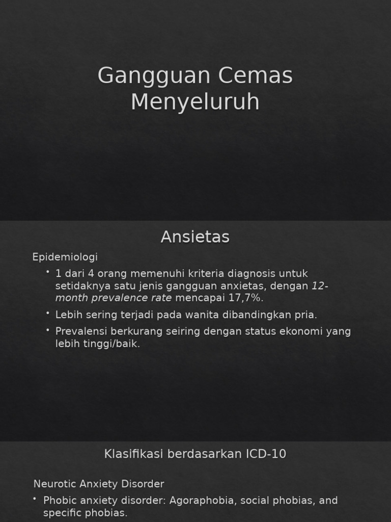 Gangguan Cemas Menyeluruh | PDF