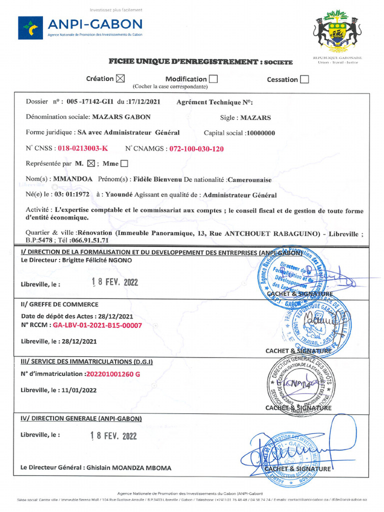 Fiche Circuit Mazars Ga | PDF