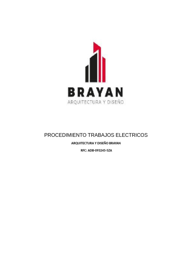 Procedimiento Trabajos Electricos Brayan | PDF