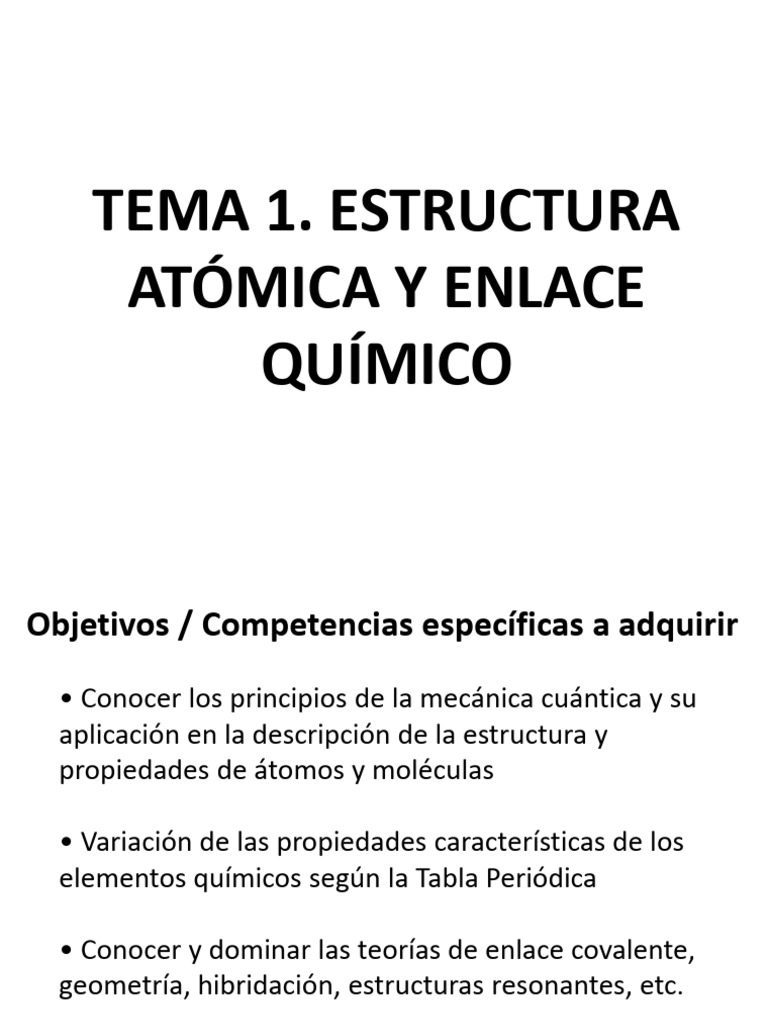 Tema 1 - Quimica - Alumnos | PDF
