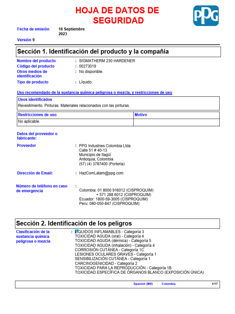 Sigmatherm 230 HDRPDF - Main | PDF