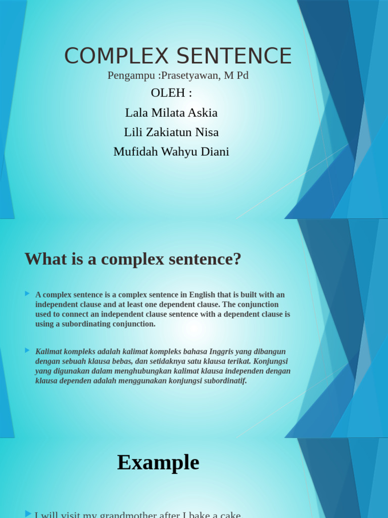 Complex Sentence | PDF