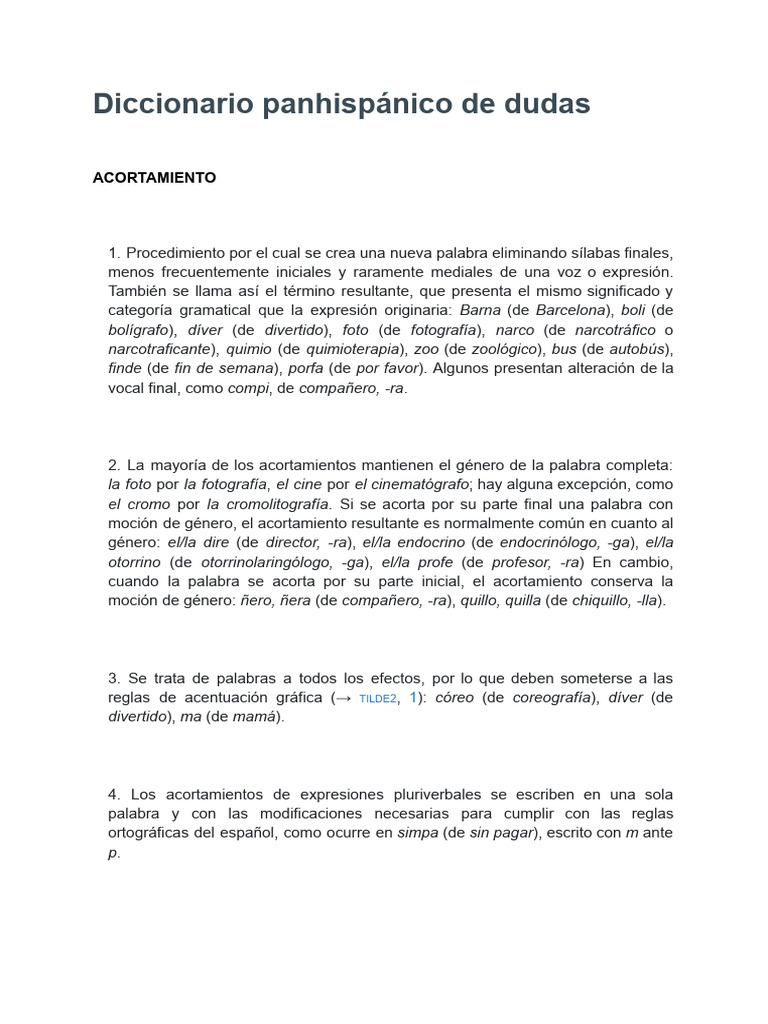 Acortamientos y Acrónimos | PDF