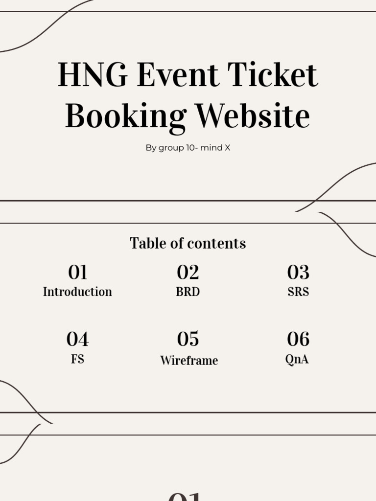 HNG Event Ticket Booking Website: by Group 10-Mind X | PDF