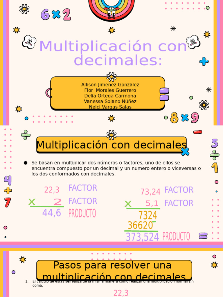 Multiplicación Con Decimales | PDF