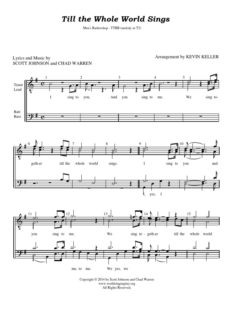Till The Whole World Sings Men | PDF