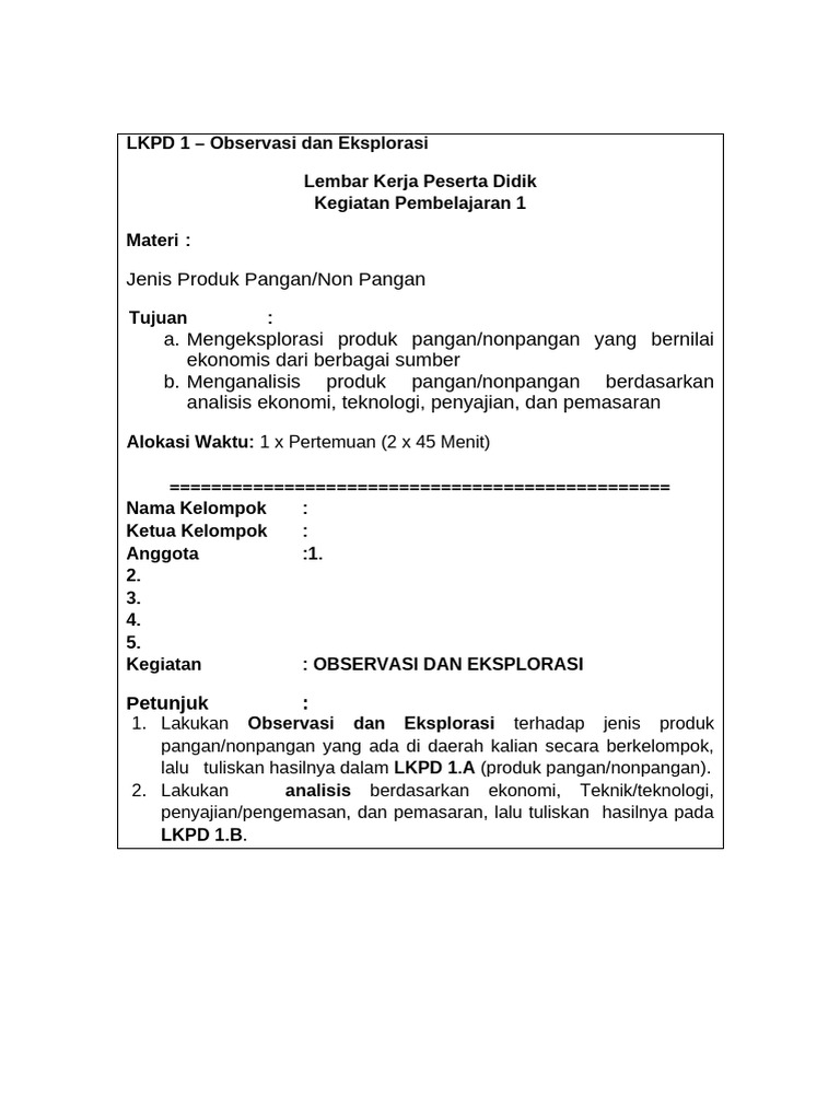 Lkpd 1 Observasi Dan Eksplorasi 1 Copy Pdf