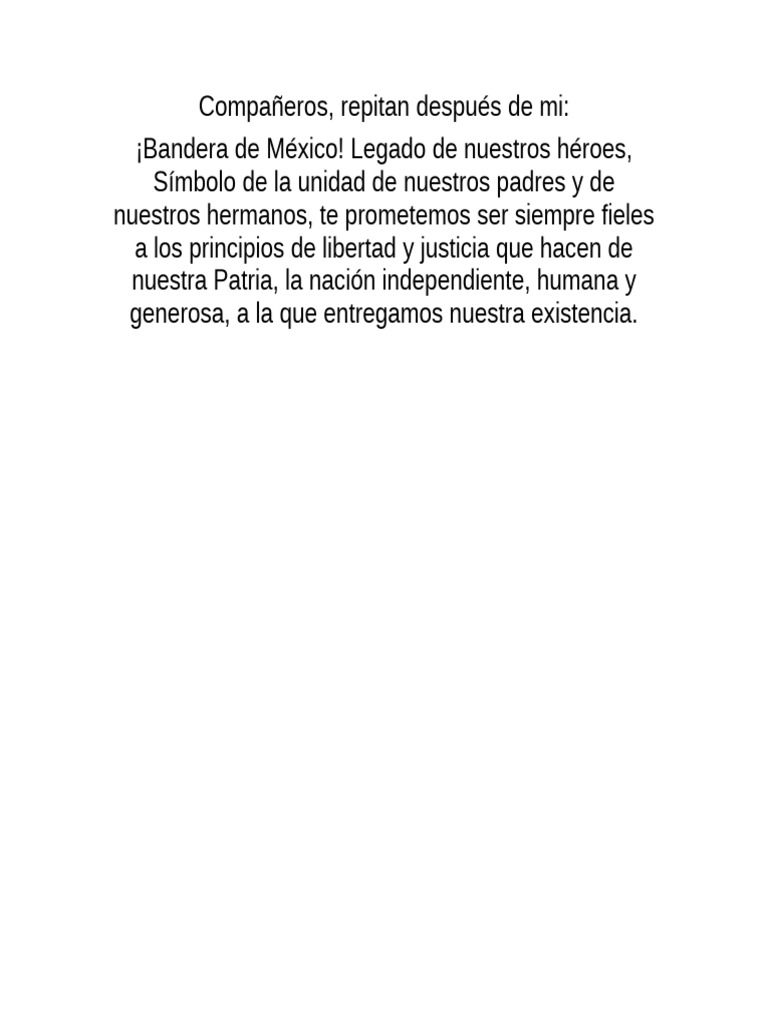 Juramento A La Bandera | PDF