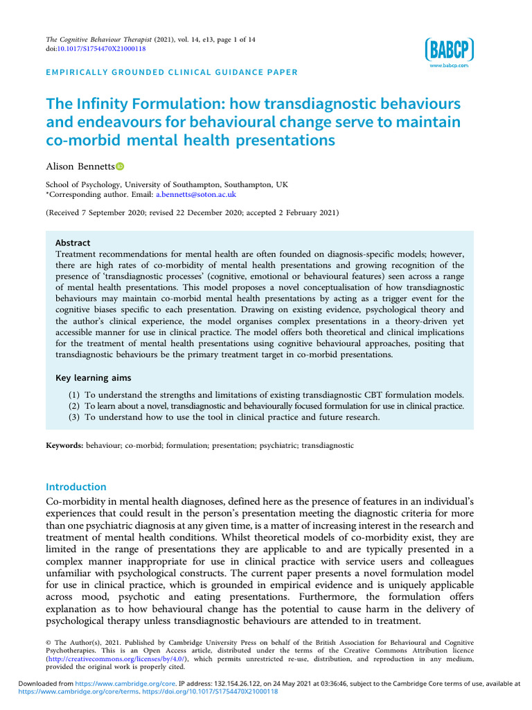 Infinity TD Formulation | PDF