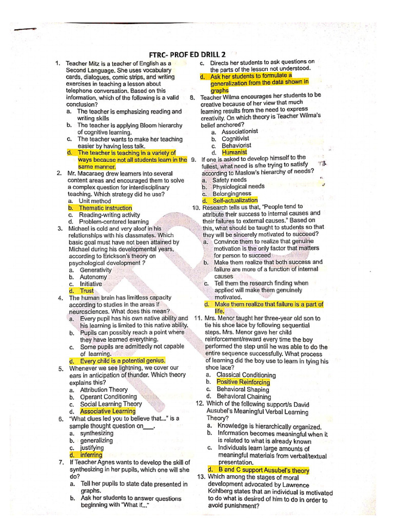 Prof Ed 2 To 6 | PDF