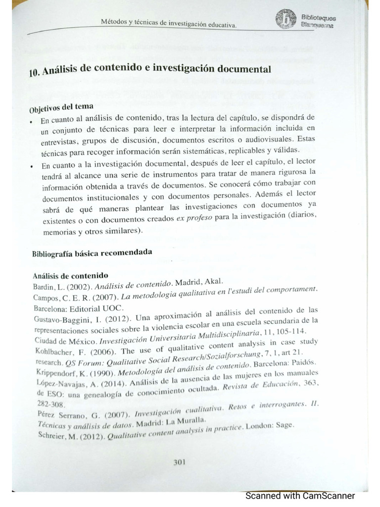 M-AnÃ¡lisis de Contenido e Investigaciã N Documental | PDF