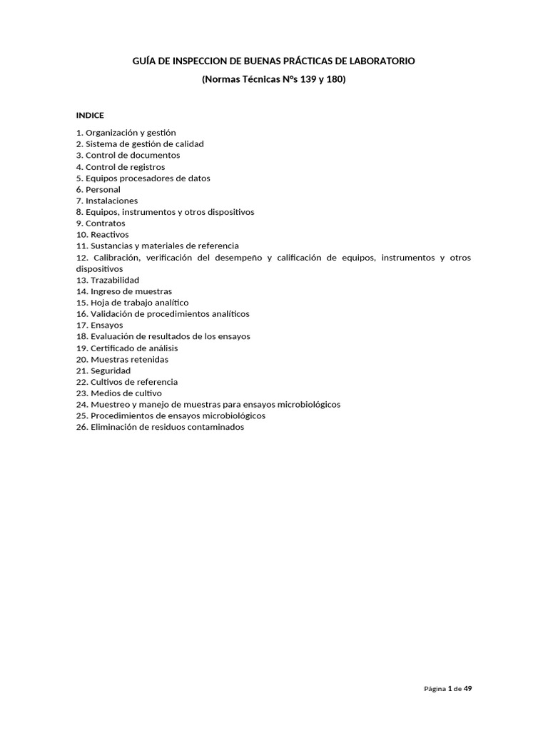 Guia de BPL Actualizada - Version Final | PDF | Laboratorios | Negocios