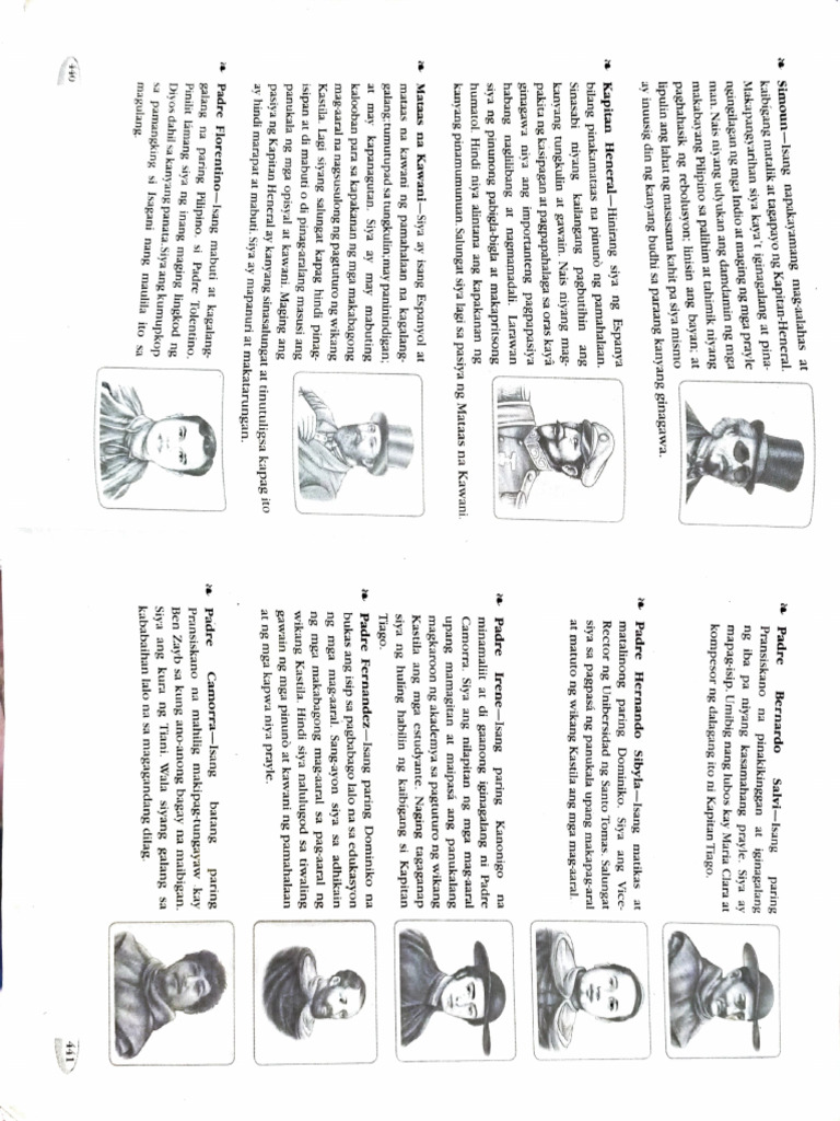 Mahahalagang Tauhan NG El Filibusterismo | PDF