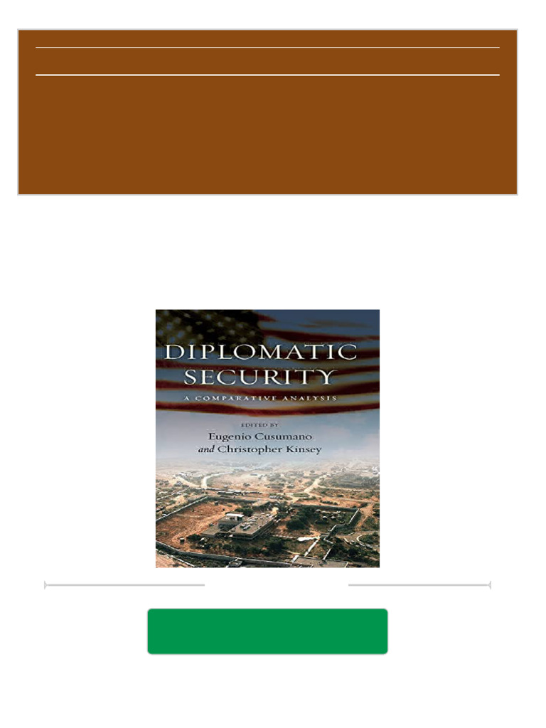 (FREE PDF Sample) Diplomatic Security A Comparative Analysis 1st Edition Eugenio Cusumano Ebooks ...