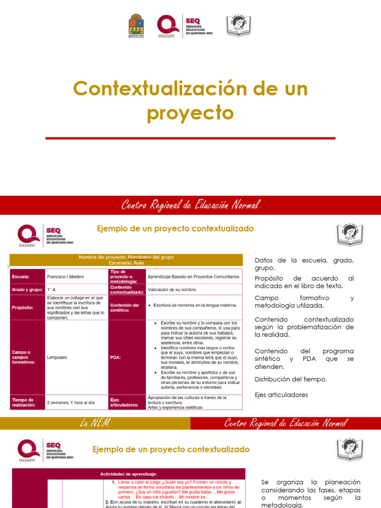 Proyecto Educativo Contextualizado 2024 | PDF | Aprendizaje