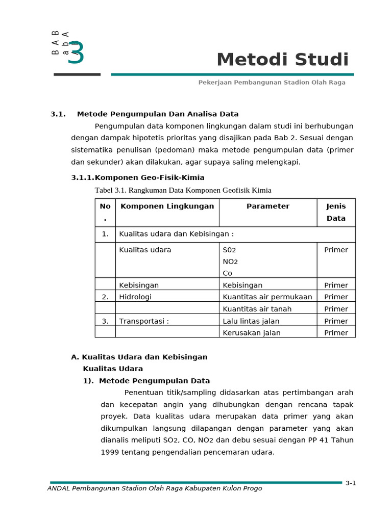 Bab 3 Metode Studi | PDF