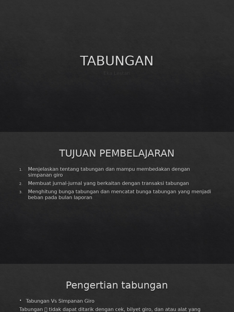 TABUNGAN | PDF