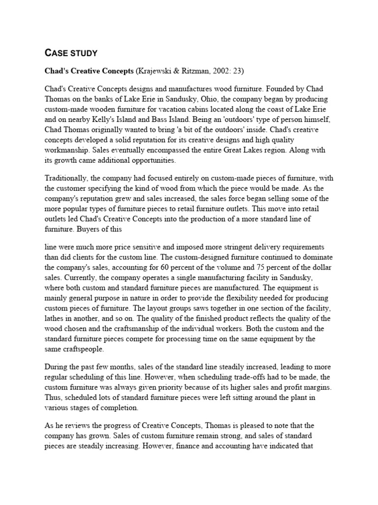 CASE STUDY (Chad) | PDF