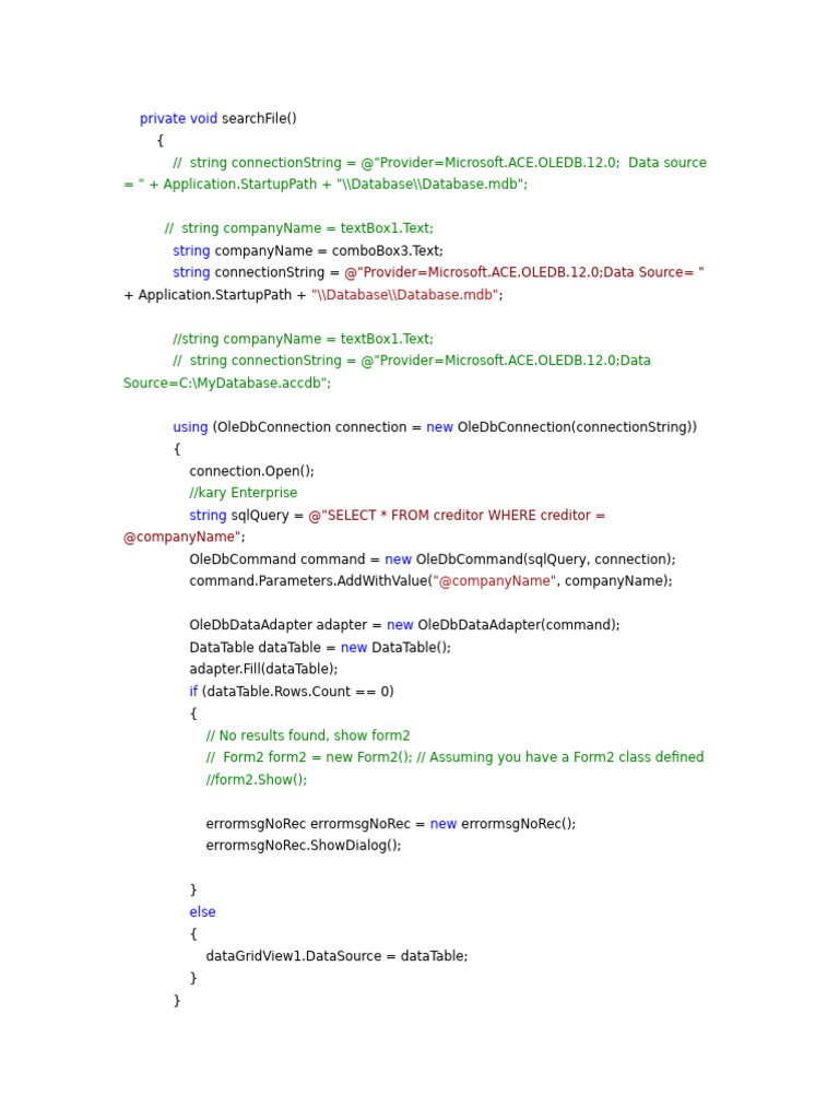 c# 查询access读取到datagridview | PDF