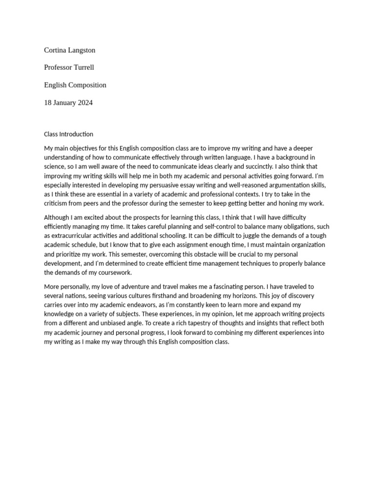 Three Paragraph Introduction | PDF