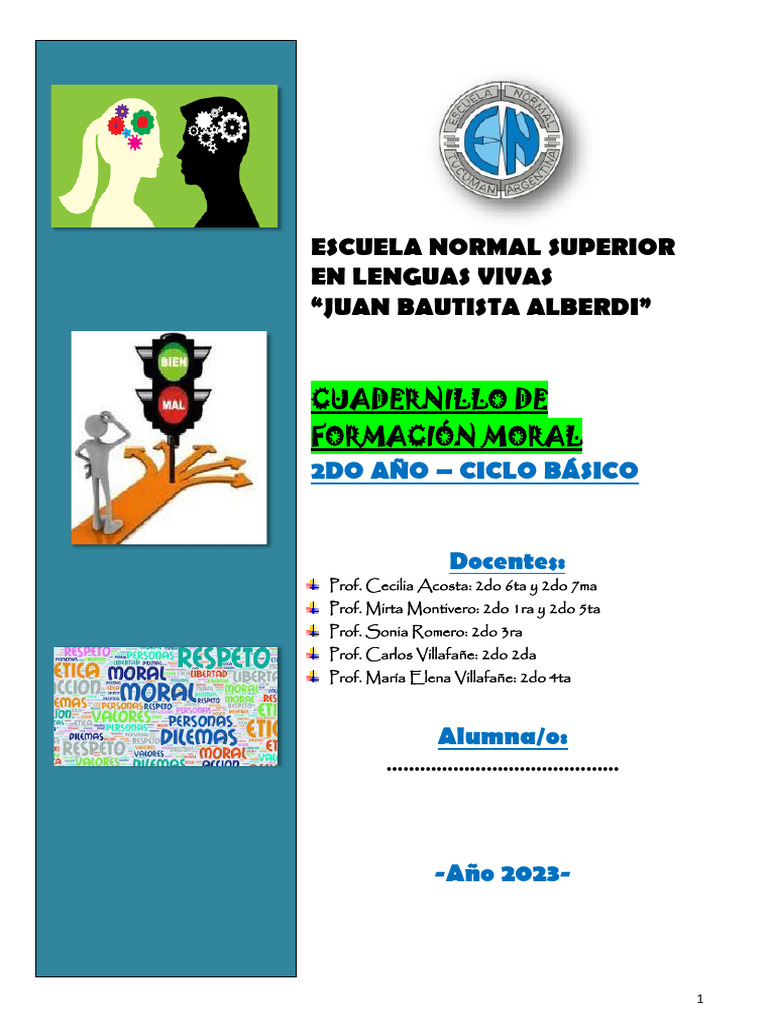 Cuadernillo Form Moral | PDF