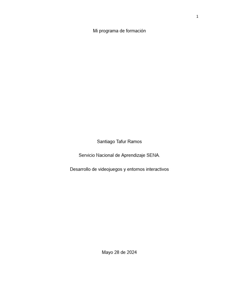 Mi Programa de Formacion | PDF