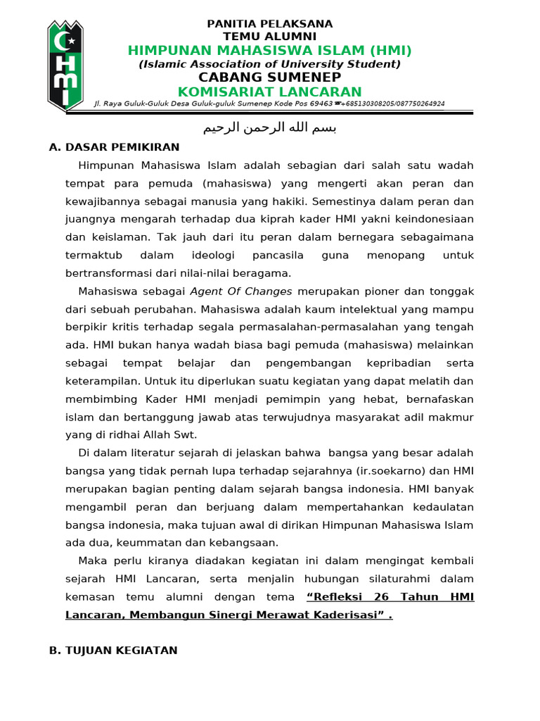 PROPOSAL TEMU ALUMNI NEW (1) | PDF
