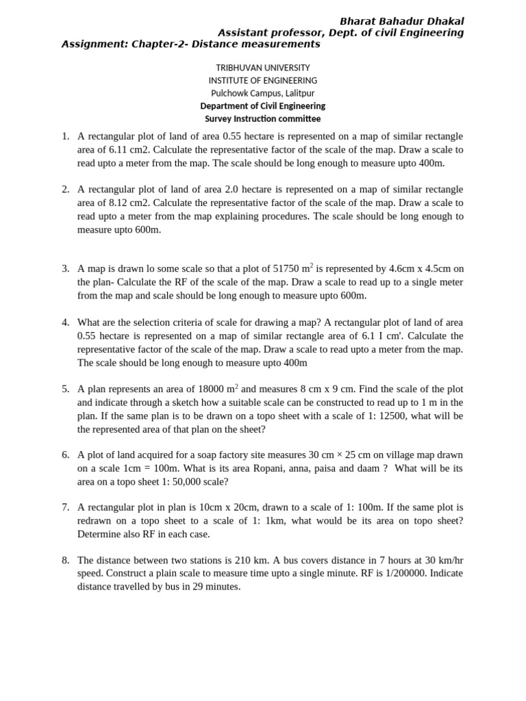 Chapter-2 - Distance Measurements - BBD - Surveying - I | PDF | Surveying | Quantity
