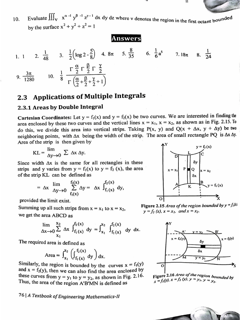 Applicationofmultipleintegrals Pdf 