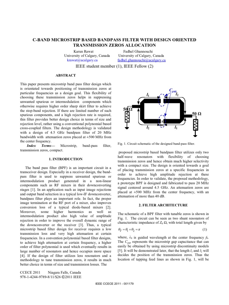 Ring Filter | PDF | Electronic Filter | Electromagnetism