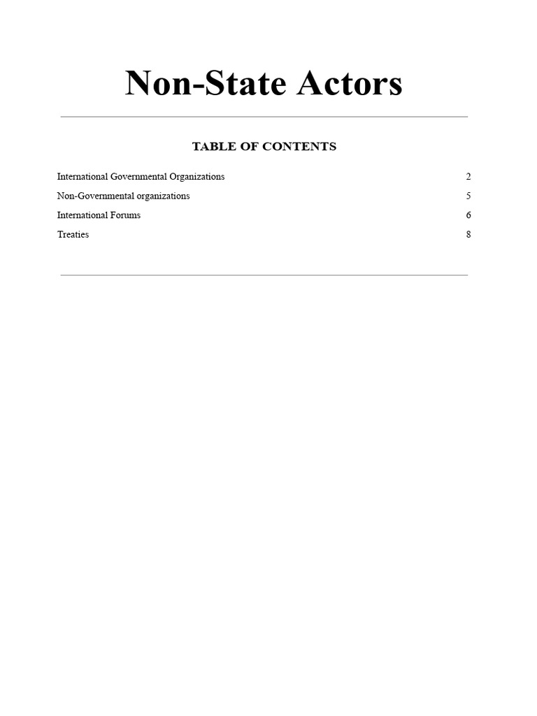 IBDP GP - Non-state Actors | PDF