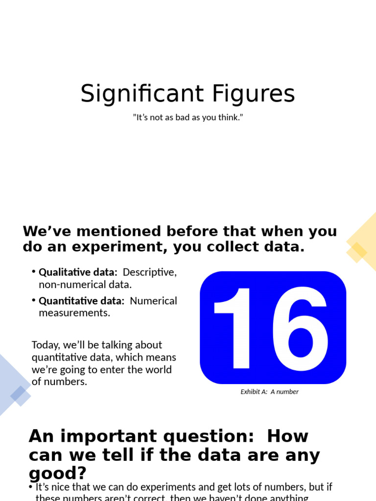 Understanding Significant Figures in Data | PDF | Significant Figures ...